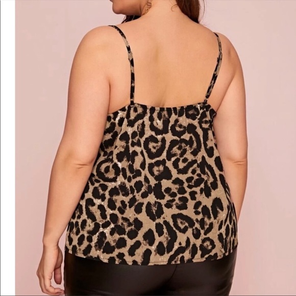 The Chic Petunia | Tops | Plus Size Leopard Print Cami With Lace | Poshmark